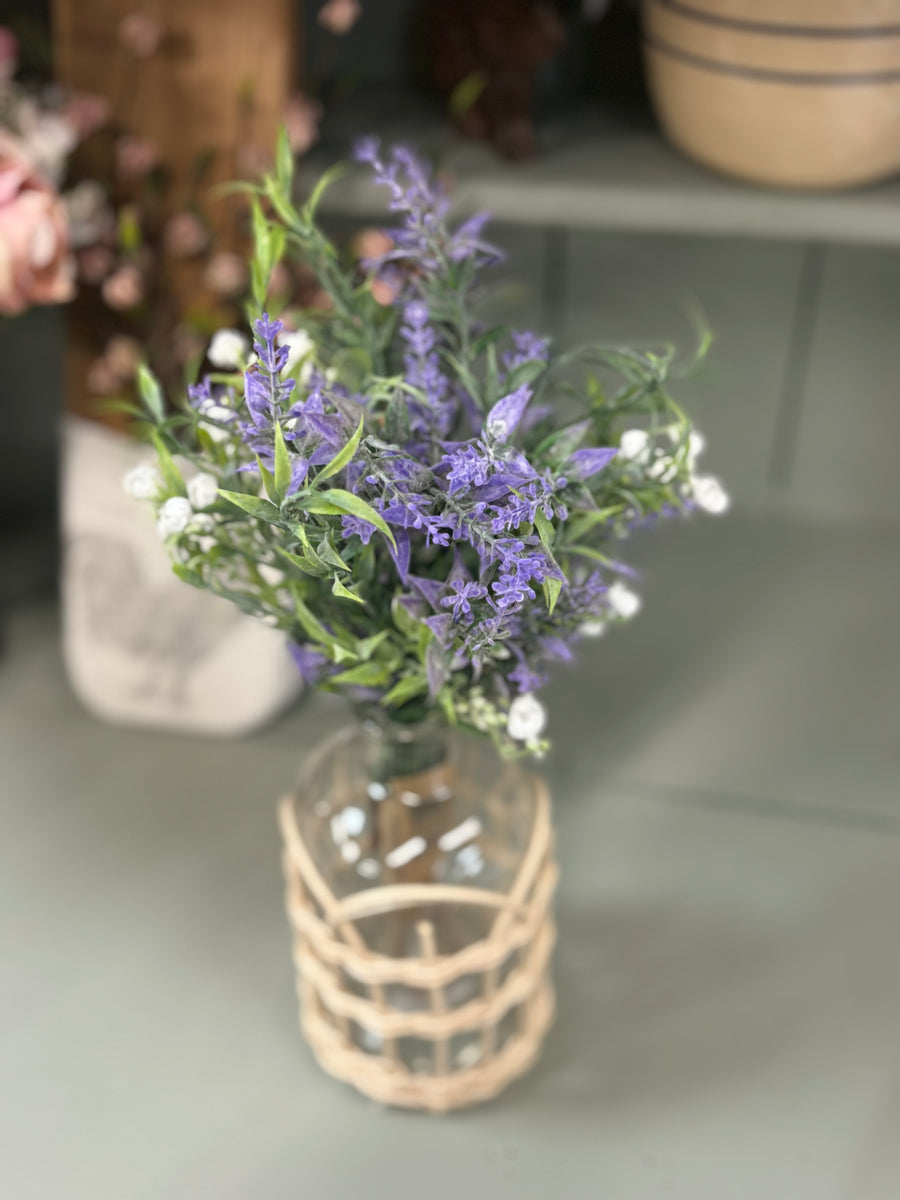 Lavender and White Spring Bouquet | 13” – Ruth & Ruby