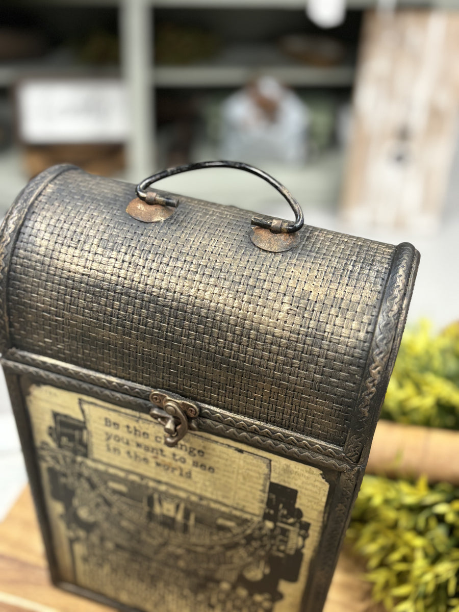 Decoupaged Box with Handle and Clasp – Ruth & Ruby